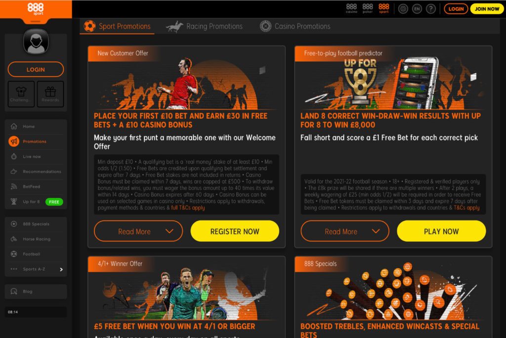 888Sport Review: Bonuses, Fast Payouts & In-Play Betting